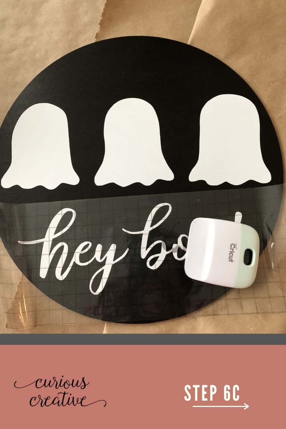 "Hey Boo!" Halloween Wood Sign - Curious Creative Studio