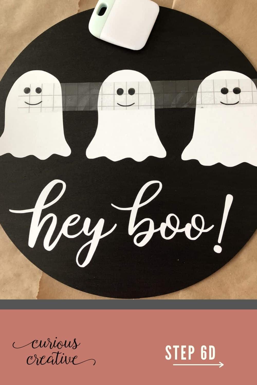 "Hey Boo!" Halloween Wood Sign - Curious Creative Studio