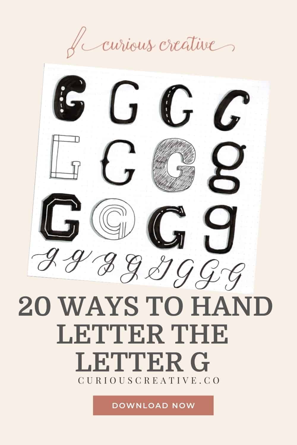 20 Ways to Draw the Letter G Using Hand Lettering and Calligraphy ...