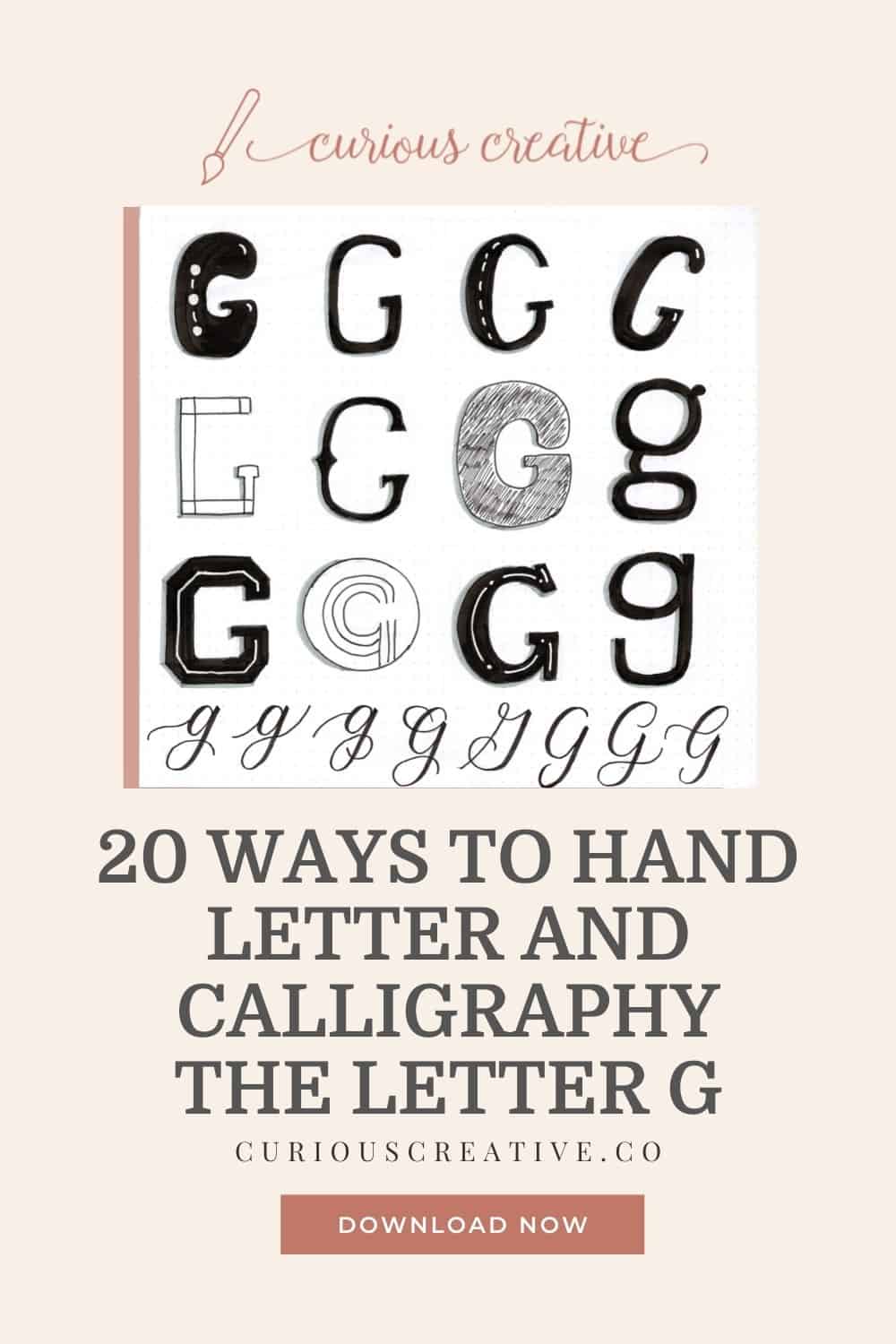 20 Ways to Draw the Letter G Using Hand Lettering and Calligraphy ...