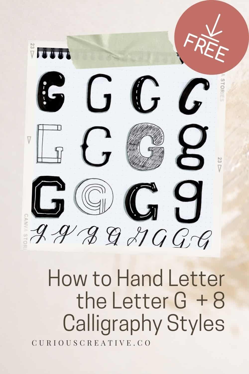 20 Ways to Draw the Letter G Using Hand Lettering and Calligraphy ...